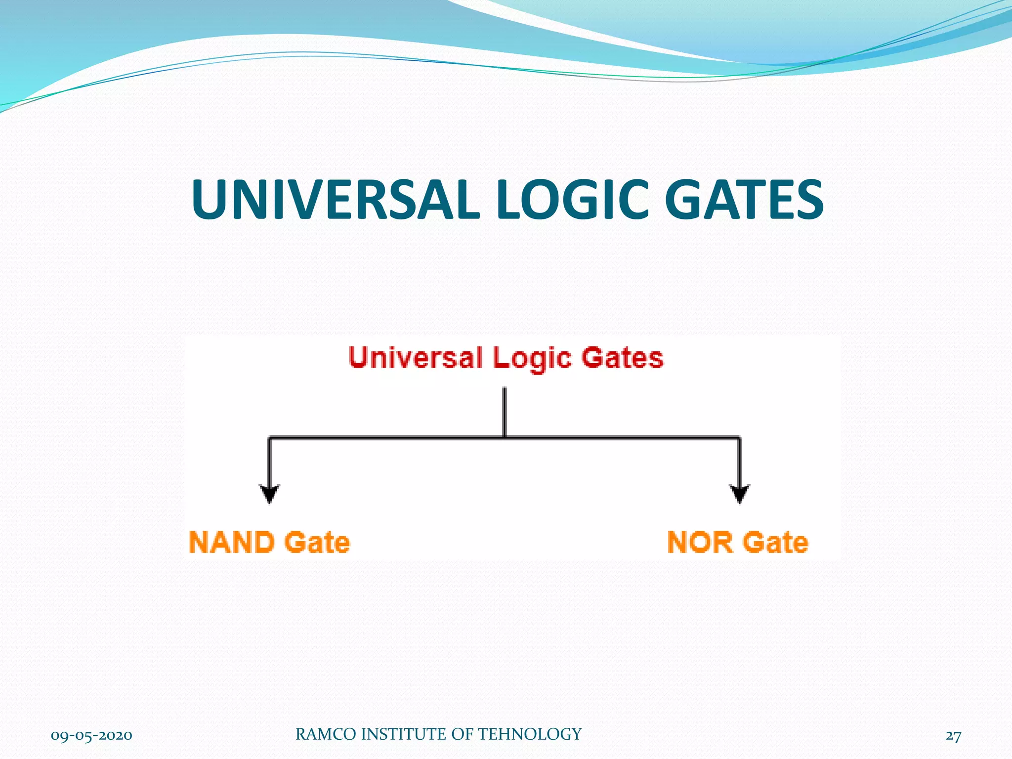 Logic gates and its realization | PPTX