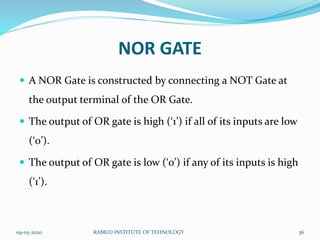Logic gates and its realization | PPTX