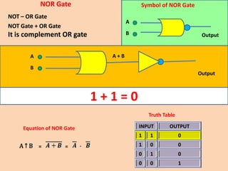 Logic gates and logic circuits | PPTX