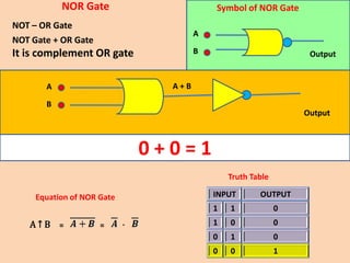 Logic gates and logic circuits | PPTX