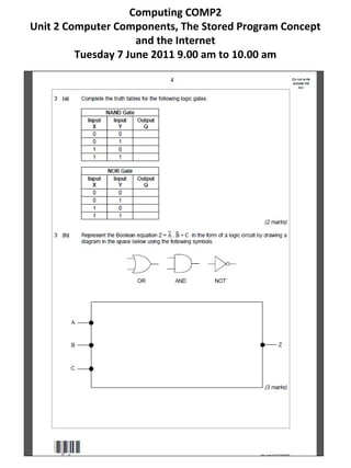Alevel Boolean Logic Questions | ODP