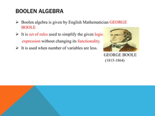 Logic gates And Boolen algebra | PPTX