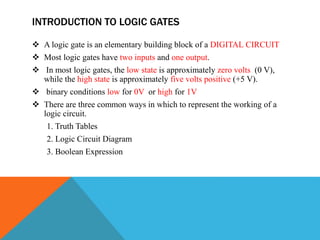 Logic gates And Boolen algebra | PPTX