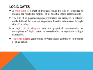 Logic gates And Boolen algebra | PPTX