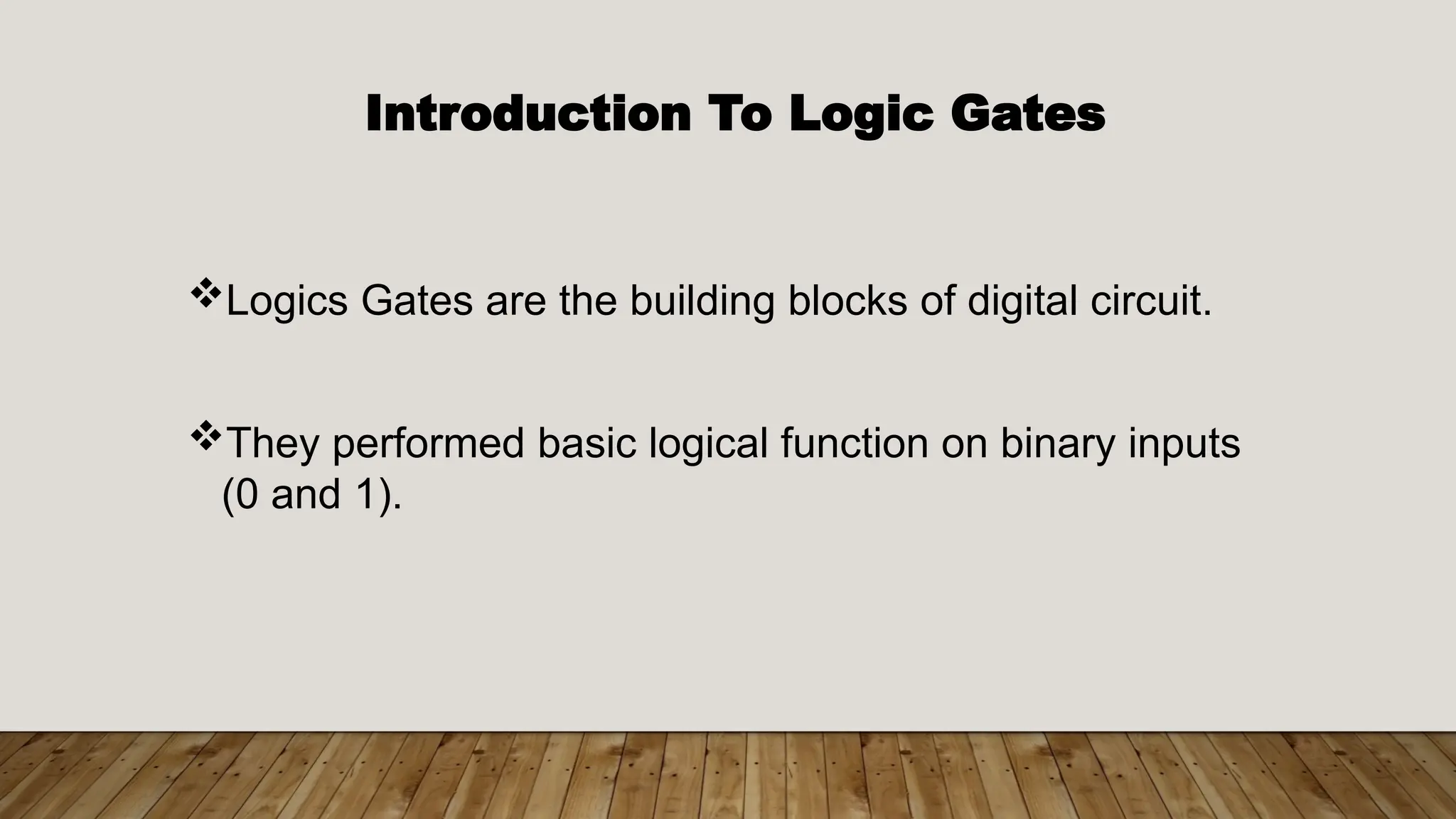 Introduction to Basic Digital Logic Gates | PPTX