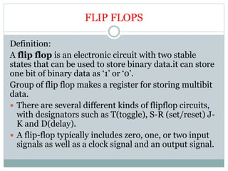 Logic gates ,flip flop ,registers and | PPTX | Programming Languages ...
