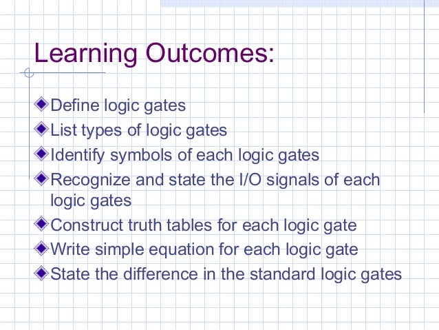 Logic Gates I Ii Logic Gates I Ii