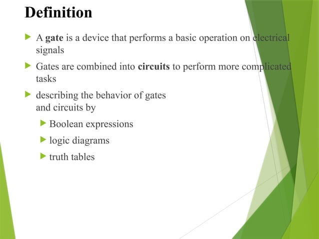 Logic gates operation and their truth tables | PPTX