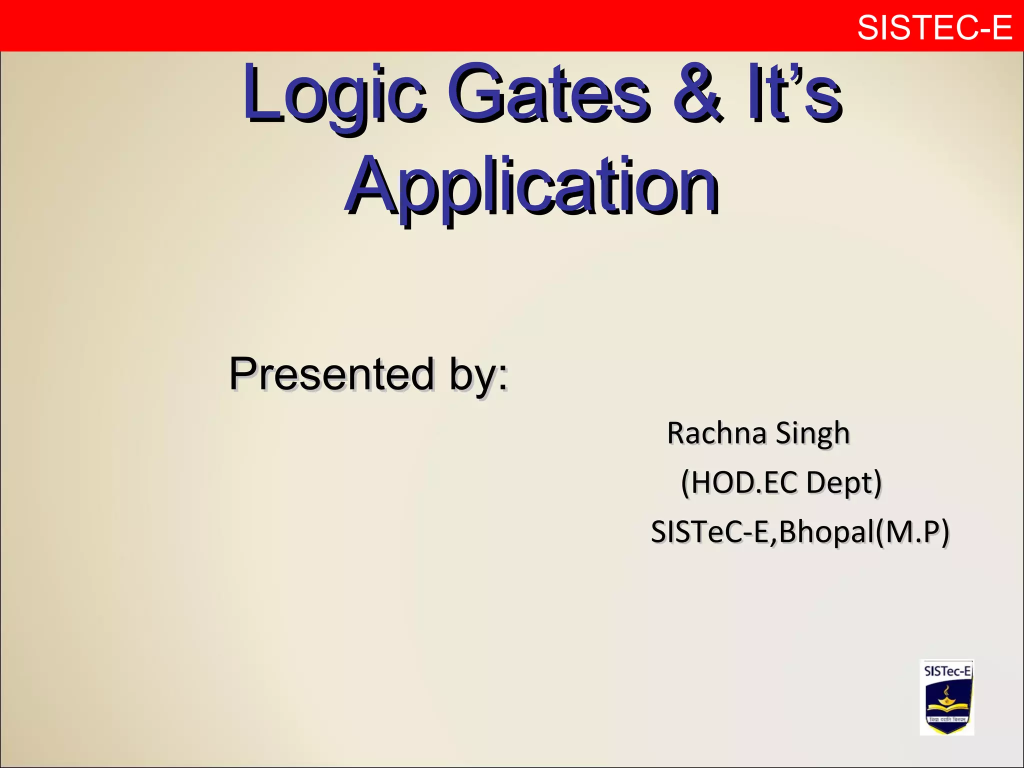 Logic gates presentation | PPT