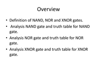 Logic gates II presentation | PPT