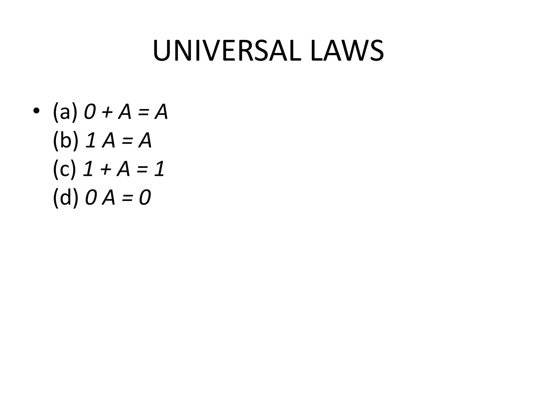 Logic gates with laws | PPT
