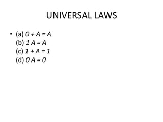Logic gates with laws | PPT