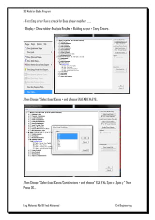 Logiciel etabs 3_d model analysis and design on etabs program.. | PDF