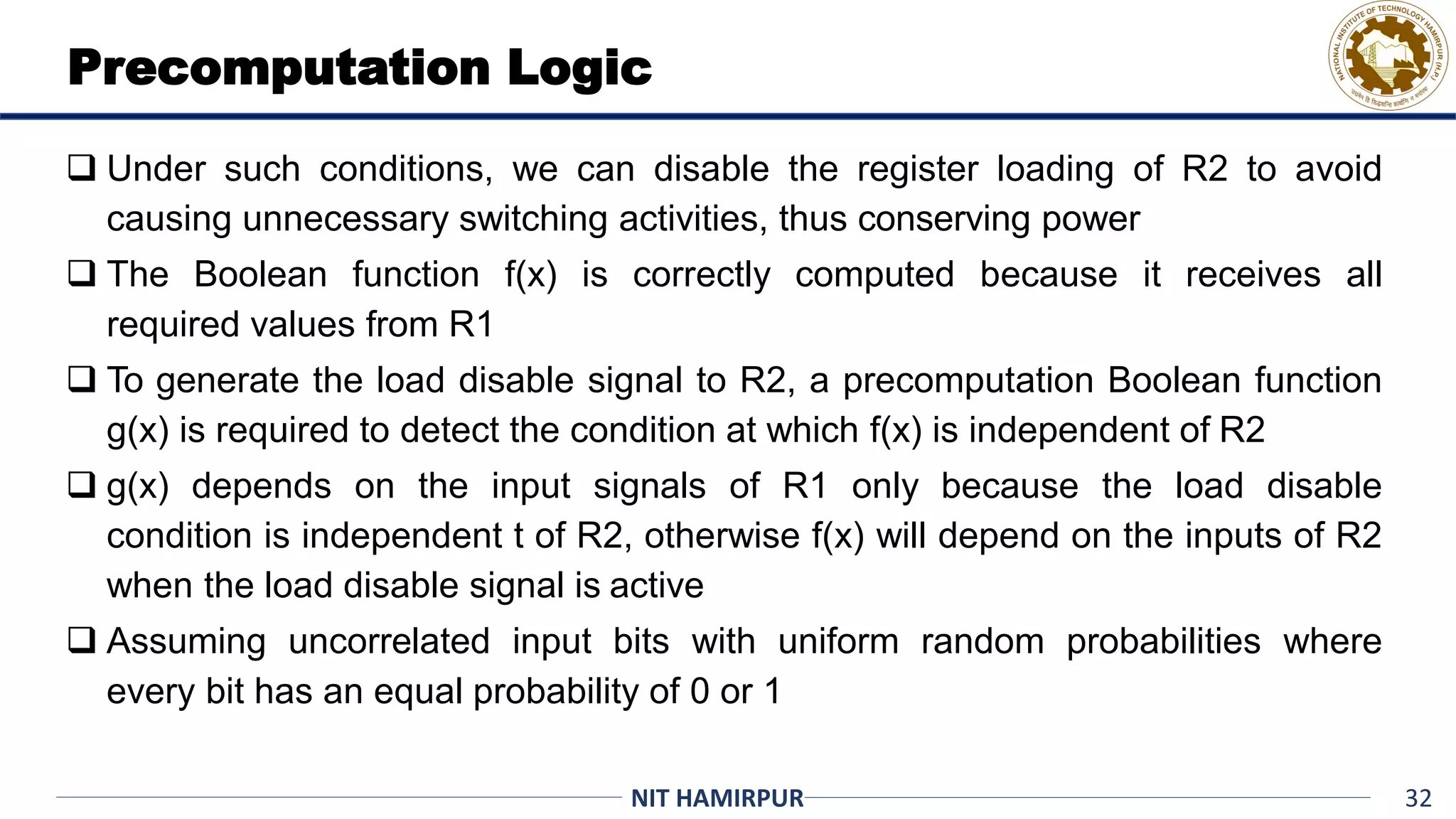 Logic Level Techniques for Power Reduction | PDF