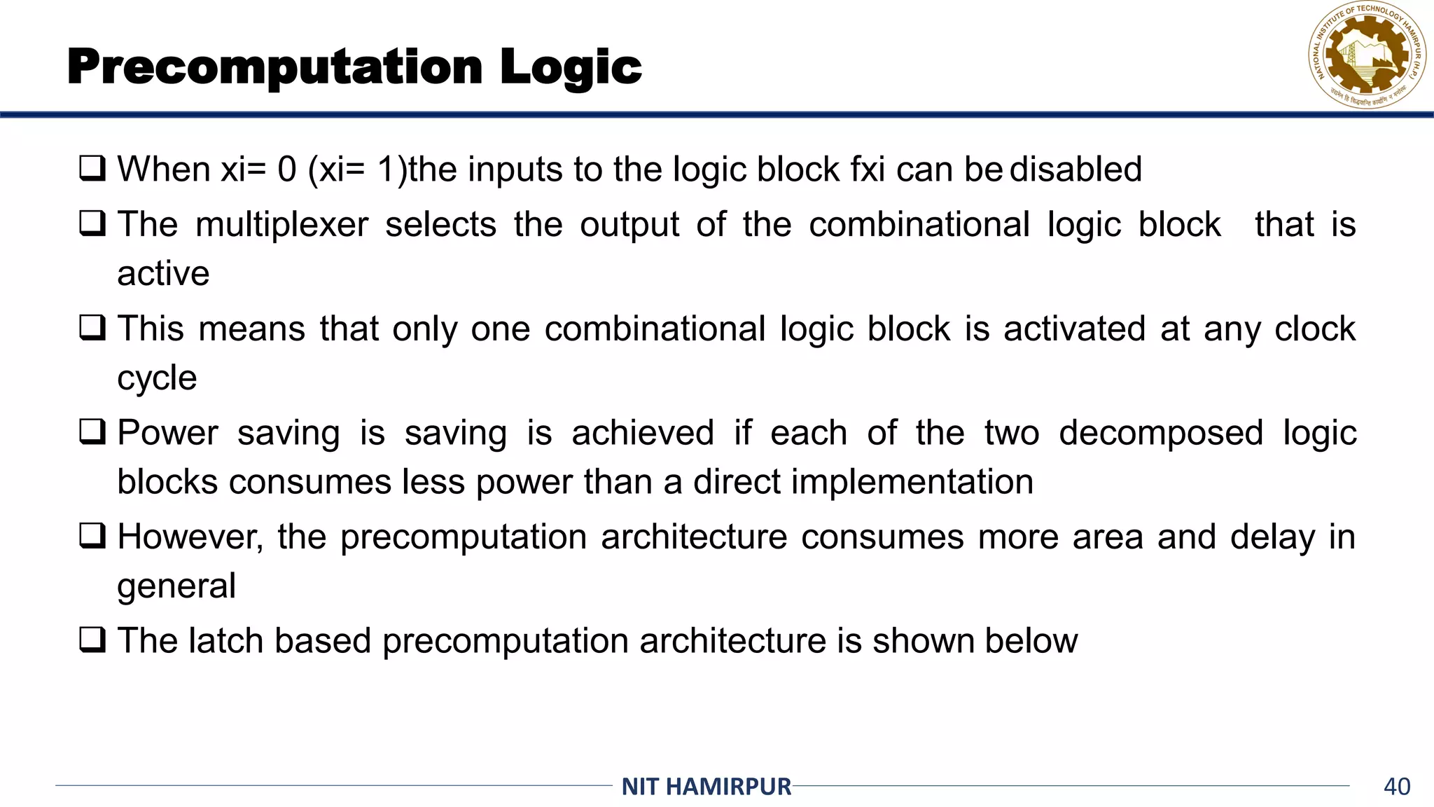 Logic Level Techniques for Power Reduction | PDF