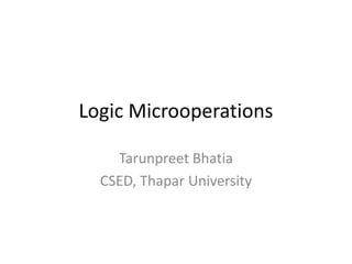 Logic microoperations | PDF