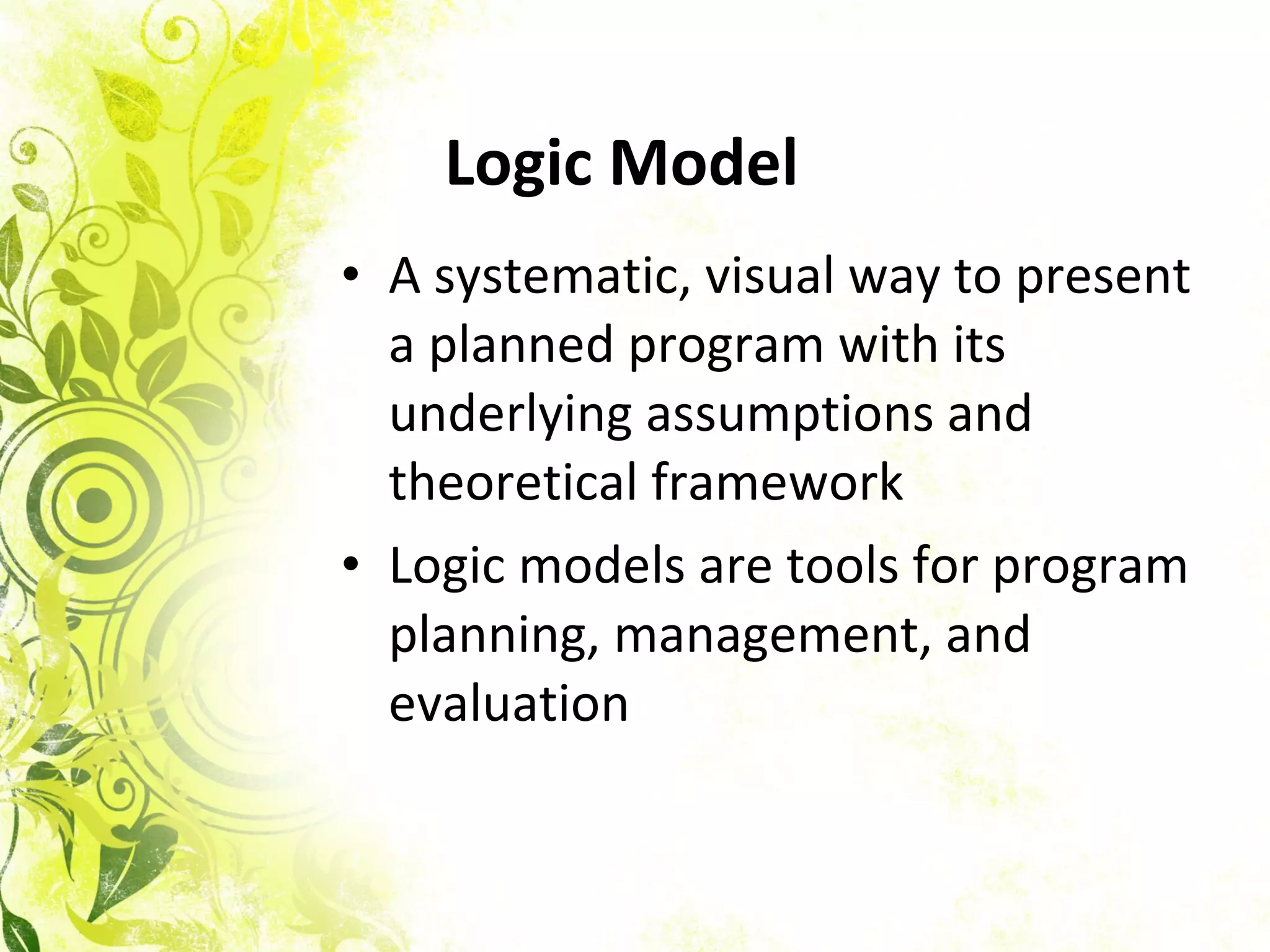 Logic Models For Grant Writing | PPT