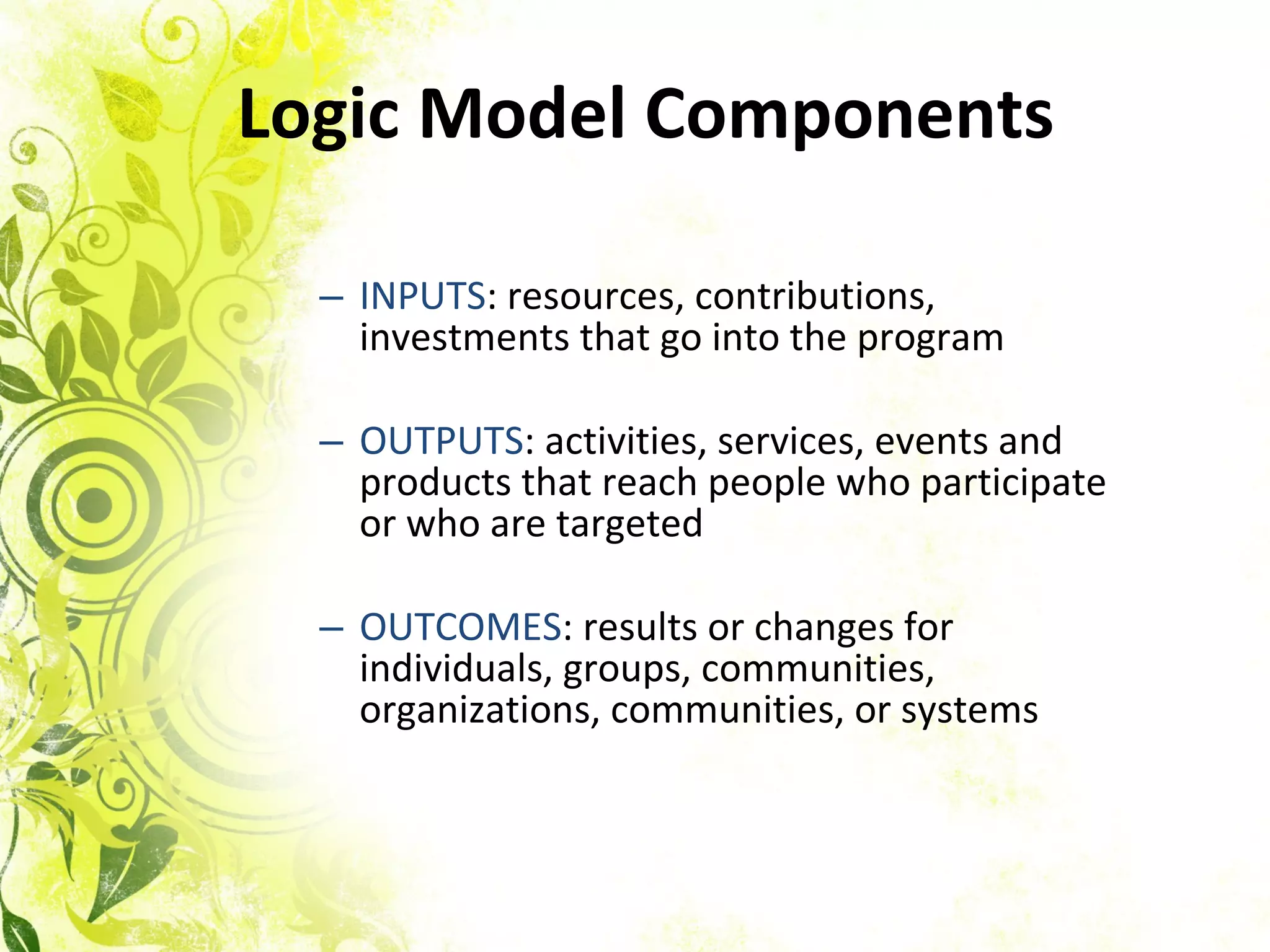 Logic Models For Grant Writing | PPT