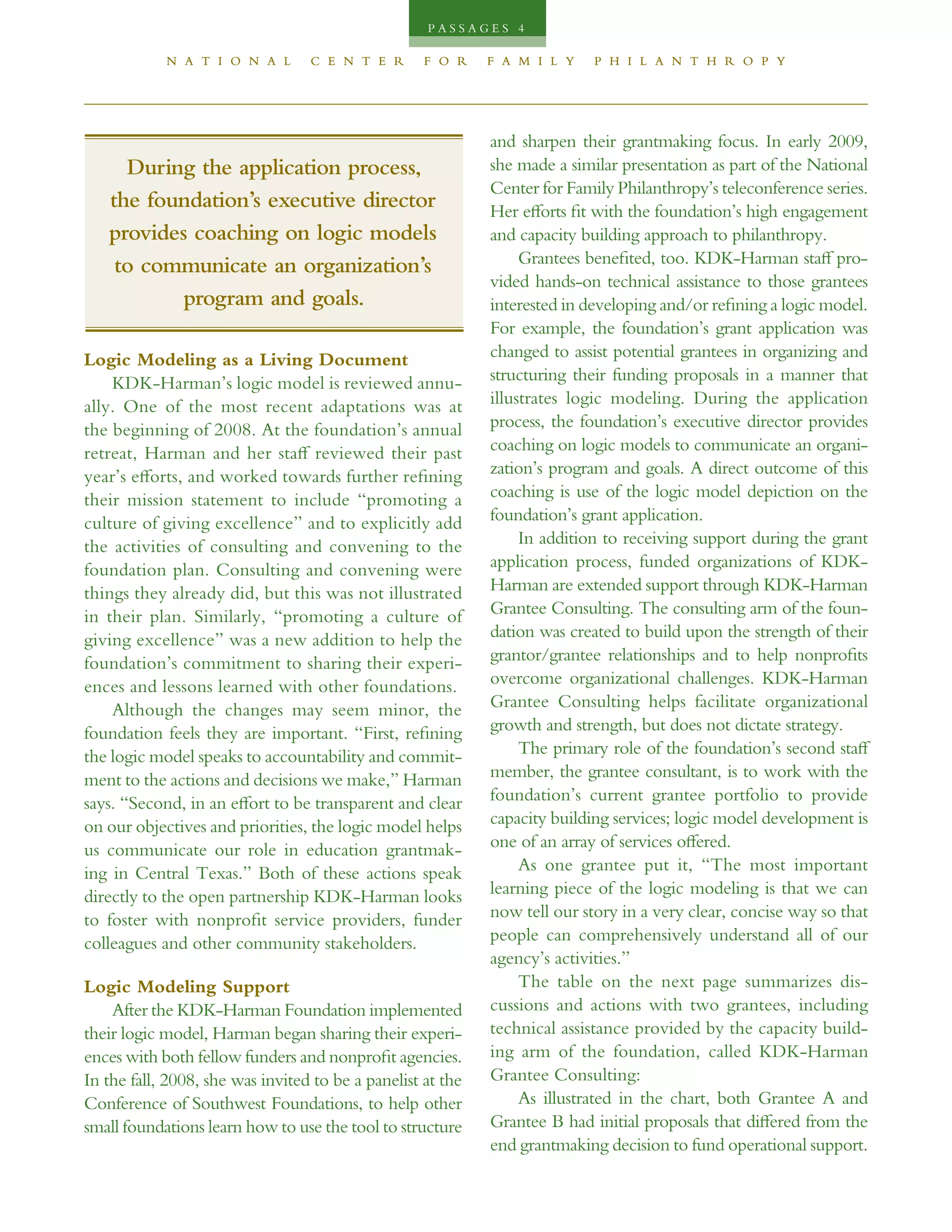 Logic Models....Not Just for Big Foundations Anymore | PDF