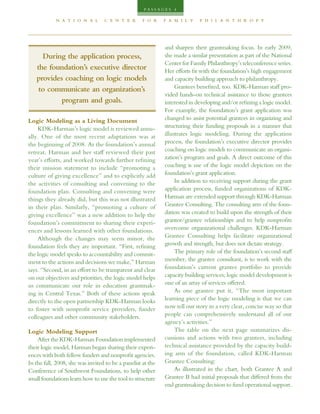 Logic Models....Not Just for Big Foundations Anymore | PDF