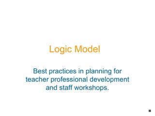 Logic model sample | PPT