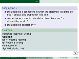 logic noes.pdf Logicis the mathematical concept used to used to draw a ...