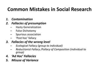 Introduction to the Logic of social inquiry | PPT