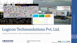 Logicon technosolutions Manufacturing Intelligence | PPTX | Computer Software and Applications ...