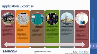 Logicon technosolutions Manufacturing Intelligence | PPTX | Computer Software and Applications ...