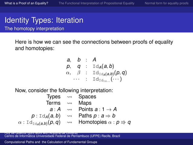 Computational Paths And The Calculation Of Fundamental Groups Ppt