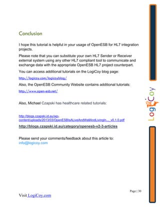 LogiCoy OpenESB HL7 Example | PDF