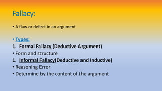 Informal Fallacies | PPTX