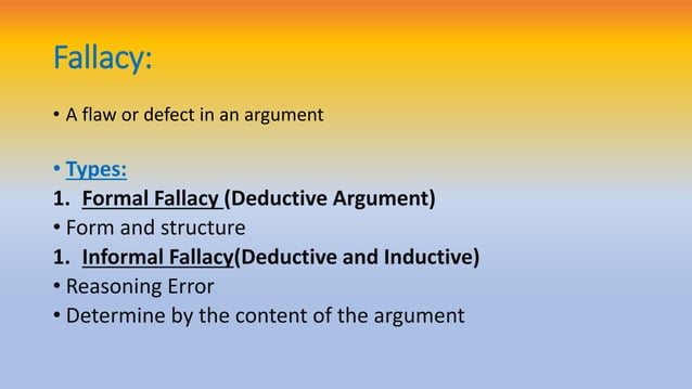 Informal Fallacies | PPTX