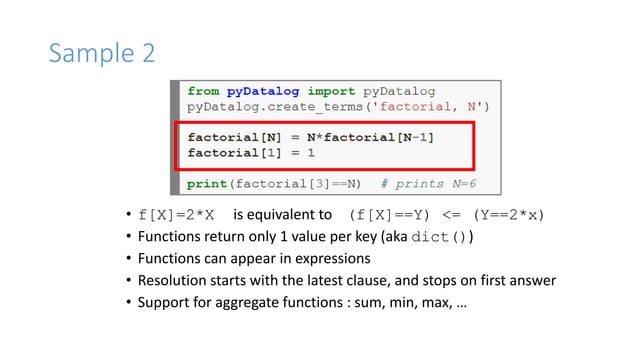 Logic programming in python | PPT