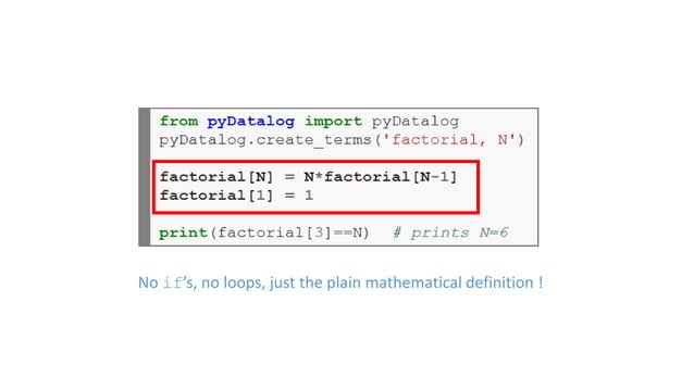 Logic programming in python | PPT