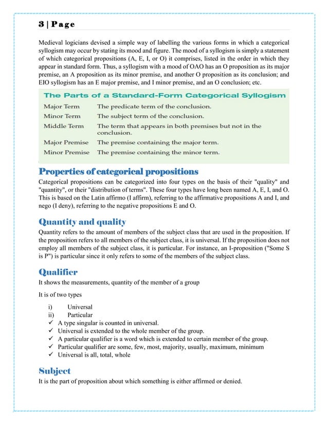 Syllogism its types with examples shown by venn diagram and their ...
