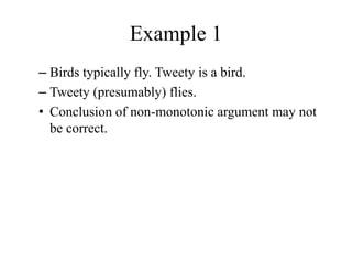 Logics for non monotonic reasoning-ai | PPTX