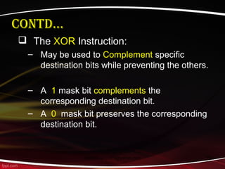 Logic, shift and rotate instruction | PPT