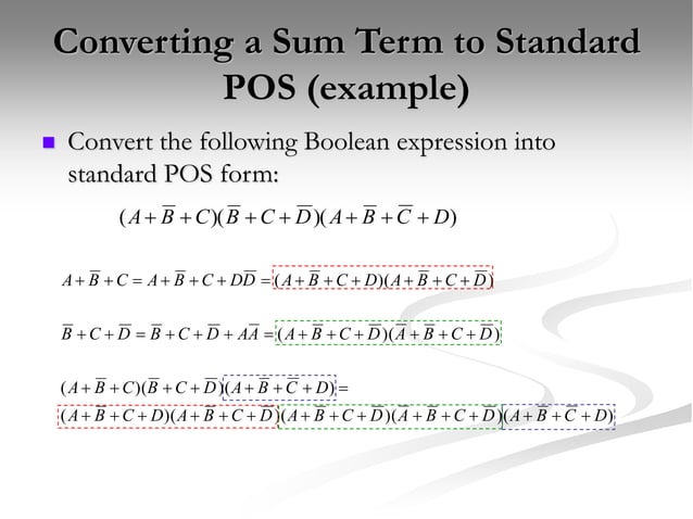 Logic simplification sop and pos forms | PPTX | Programming Languages | Computing