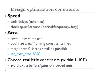 Automated Synthesis from HDL models Design Compiler (Synopsys) | PDF
