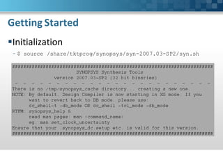 Logic synthesis with synopsys design compiler | PDF