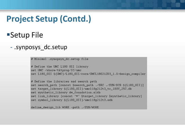Logic Synthesis With Synopsys Design Compiler Ppt