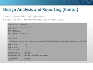 Logic synthesis with synopsys design compiler | PDF