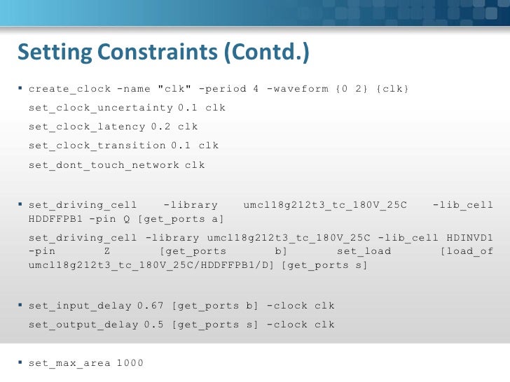 Logic synthesis with synopsys design compiler Logic synthesis with synopsys design compiler