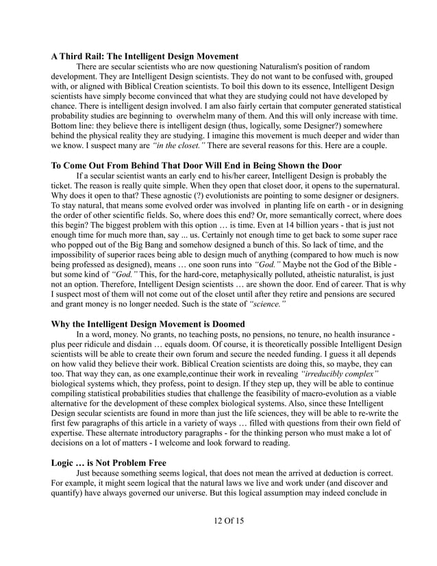 Logic The Trinity, Naturalism and The Bible, Robin Calamaio | PDF