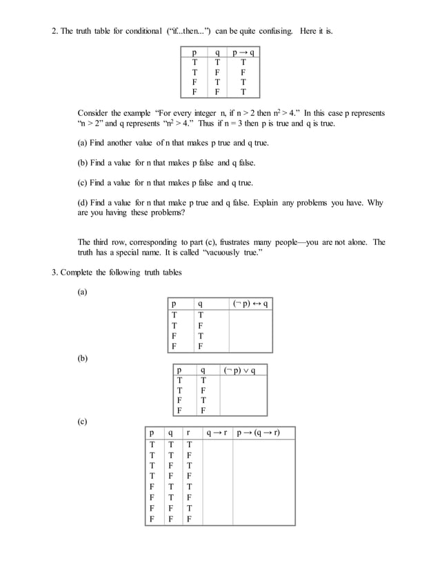 Logic worksheet | PDF | Free Download