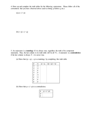 Logic worksheet | DOCX