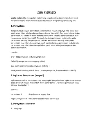 Logika Matematika | DOCX