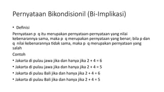 Logika Matematika: Dasar dan Aplikasinya | PPTX