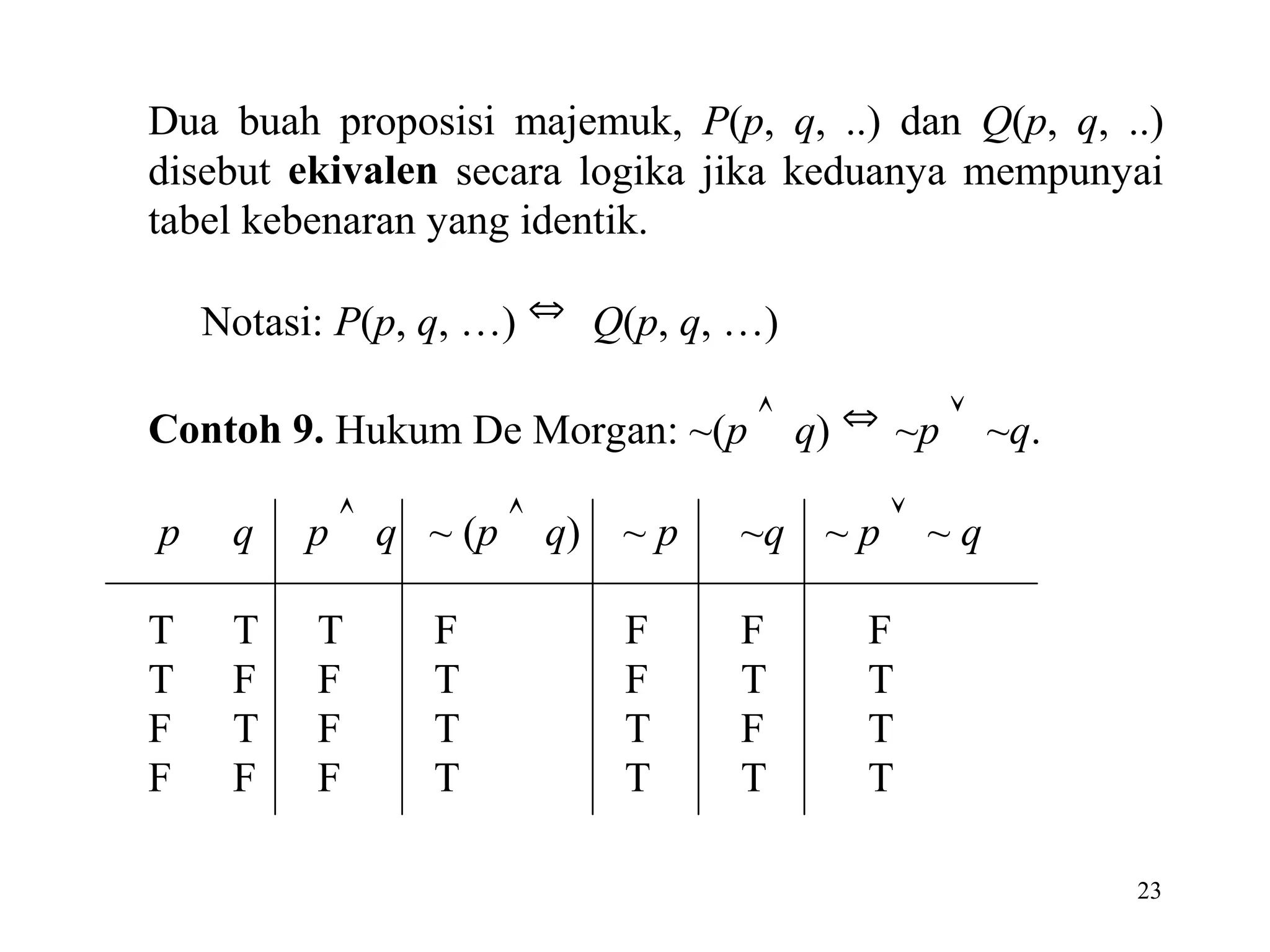 materi logika proposisi matematika diskrit | PPT